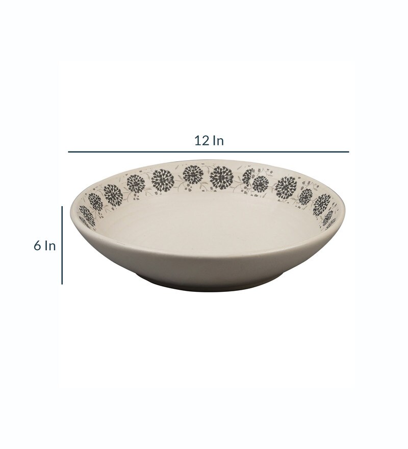 Buy Decal Flower 500ml Ceramic Serving Bowl by Miah Decor Online ...