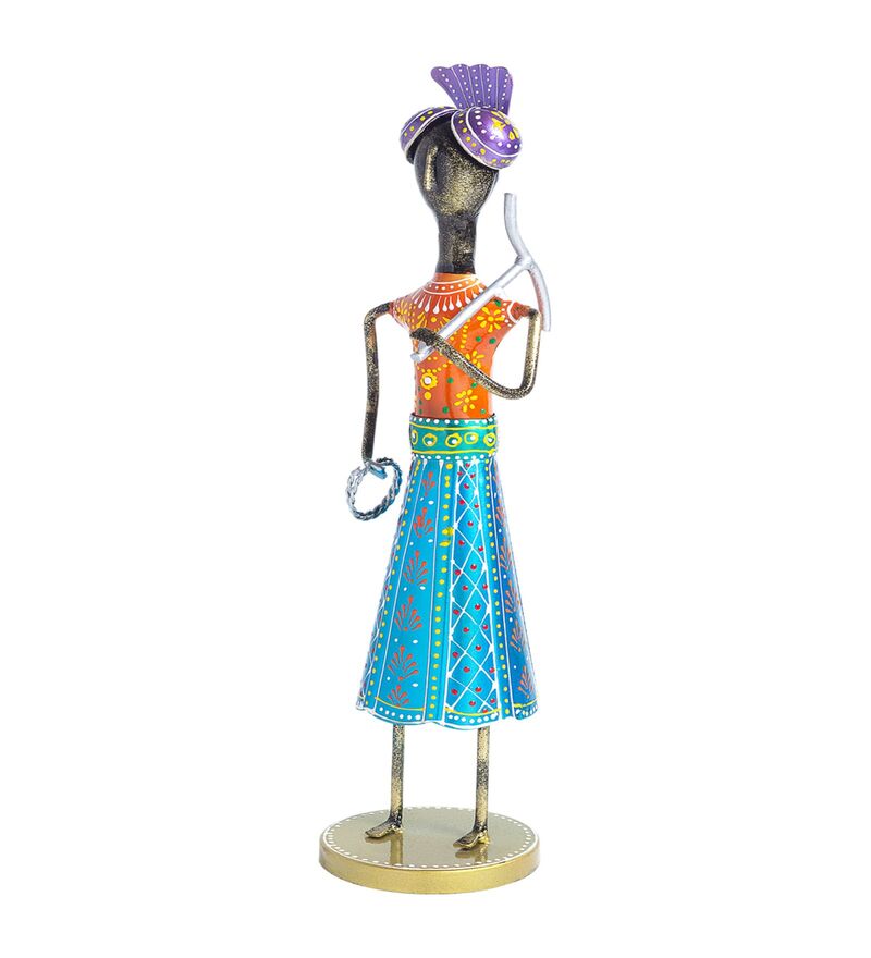 Buy Handcrafted Multicolour Colour Wrought Iron Figurine by Golden ...