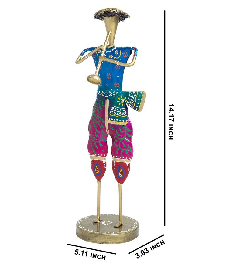 Buy Handcrafted Musicians Multicolour Colour Wrought Iron Figurine by ...
