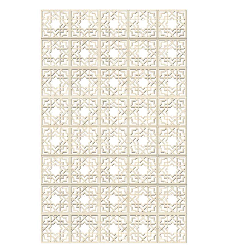 Buy MDF Engineered Wood Hanging Room Divider in Brown Colour Online ...