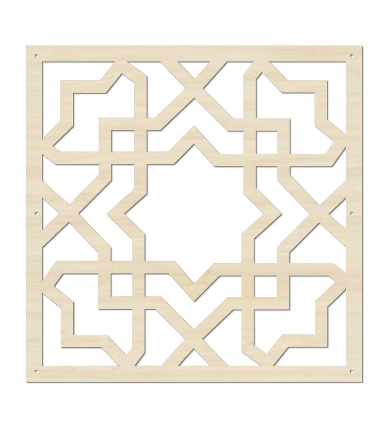 Buy MDF Engineered Wood Hanging Room Divider in Brown Colour Online ...