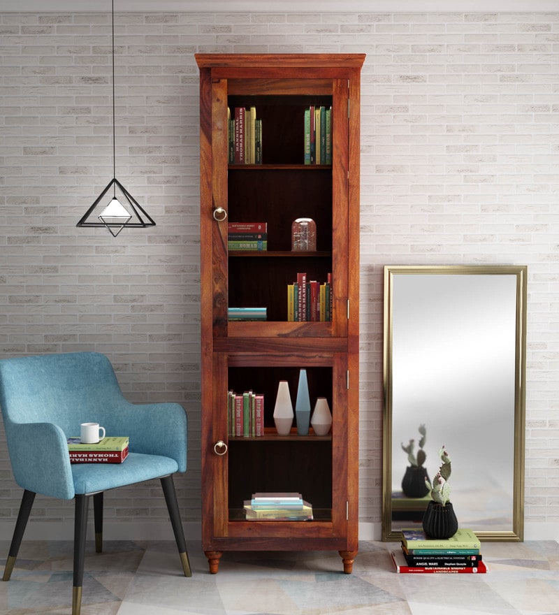 Buy Harleston Solid Wood Book Case In Honey Oak Finish By Amberville ...