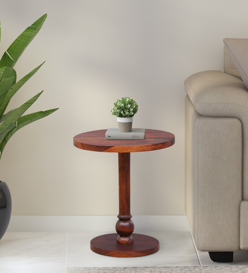 Buy Harper Sheesham Wood End Table In Honey Oak Finish Online ...