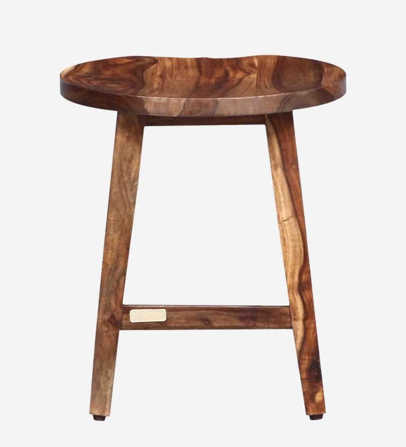 Buy Harrington Sheesham Wood Seating Stool In Rustic Teak Finish By ...