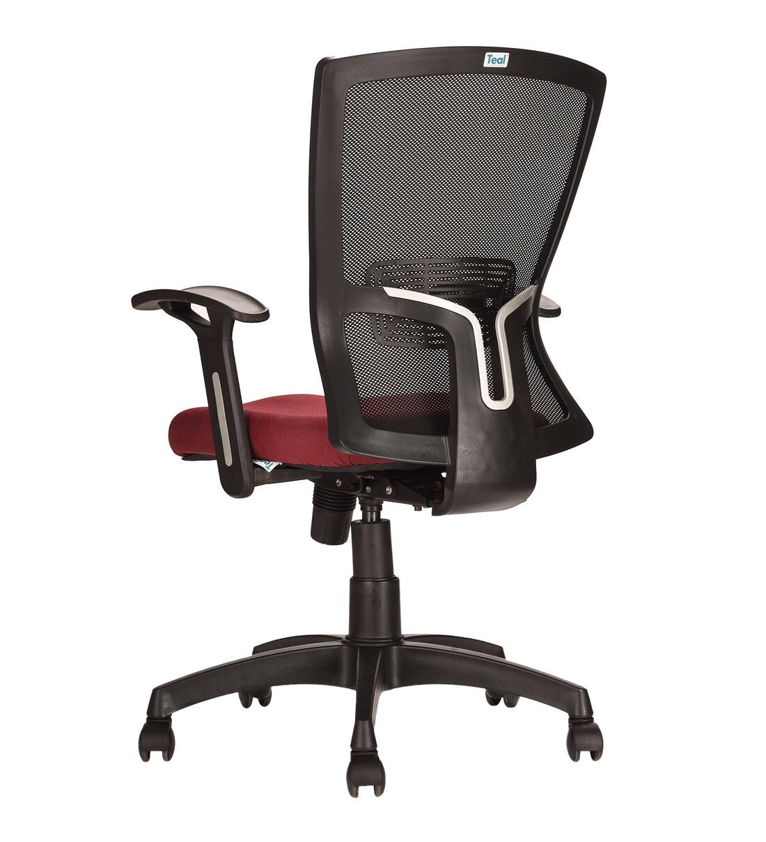 Buy Hector Mid Back Ergonomic Office Chair in Maroon Colour by Teal ...