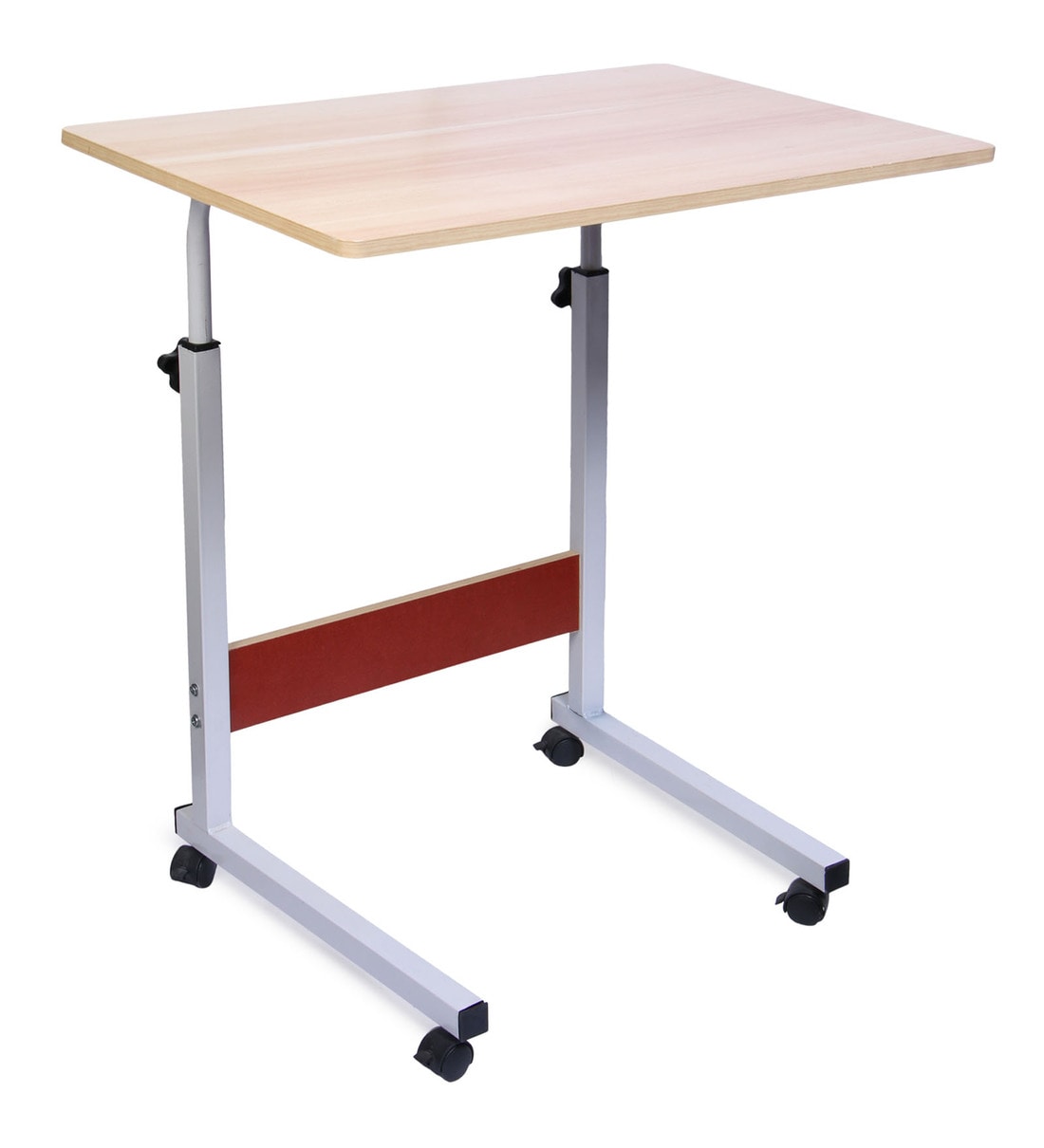 Buy Height Adjustable Portable Laptop Table In Natural Finish By EFC ...