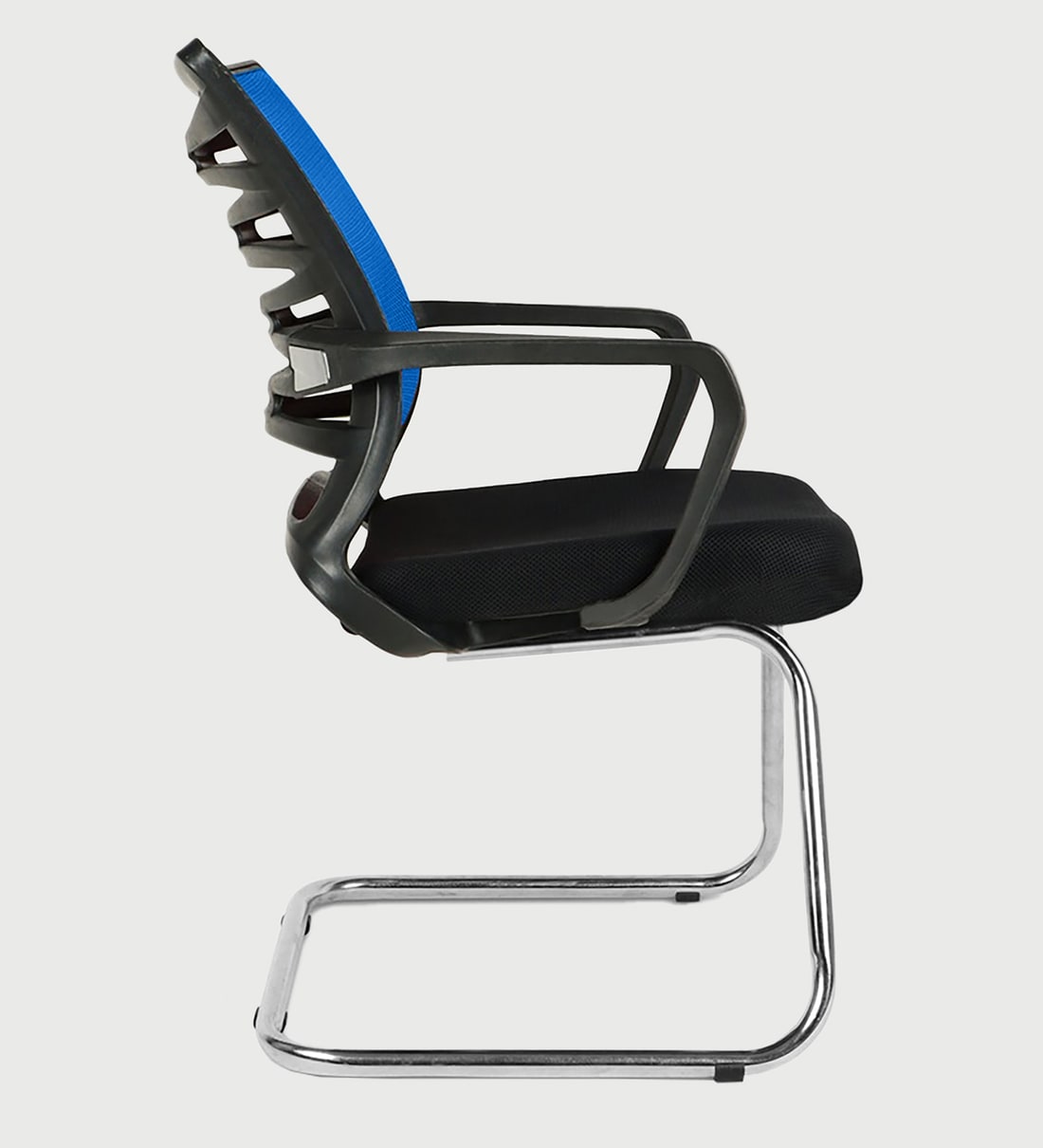 Buy Helix Breathable Mesh Cantilever Chair in Black & Blue Colour by ...