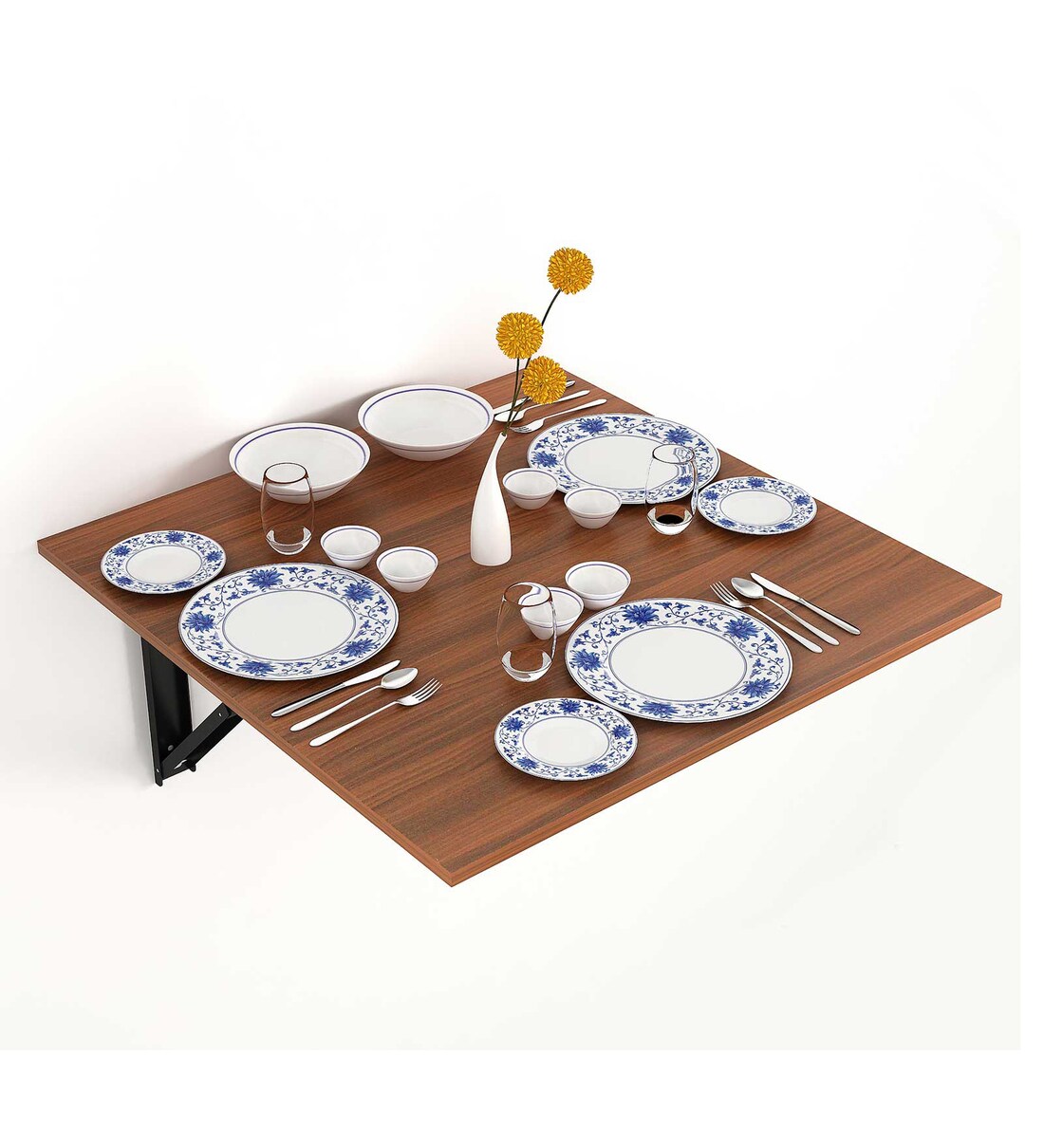 Buy Hemming 2 Seater Dining Table in Walnut Finish by bluewud Online ...