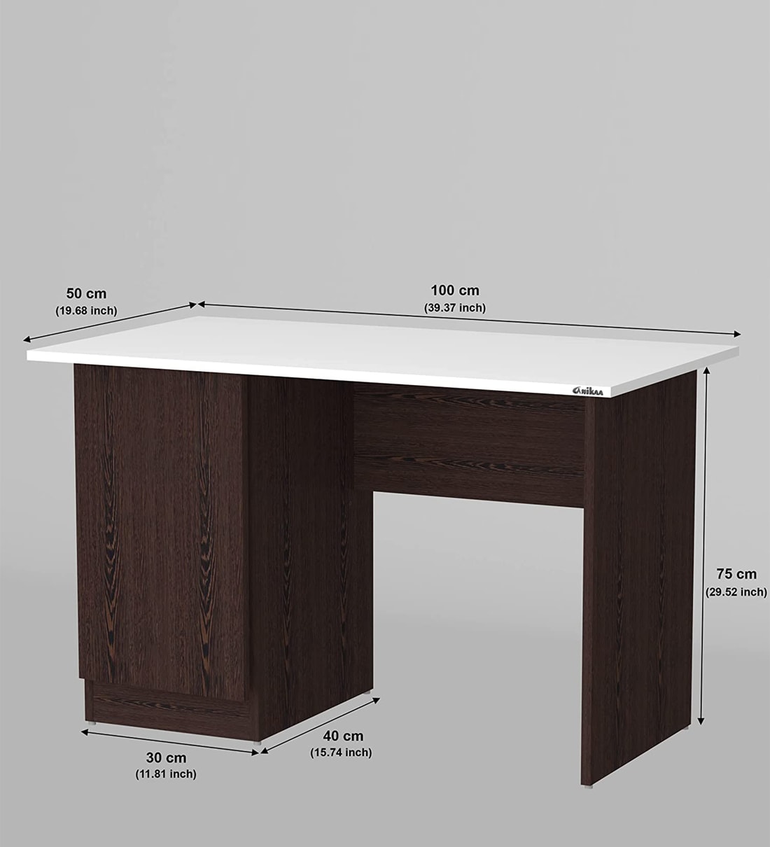 Buy Henrik Writing Table in Wenge & White Finish by Anikaa Online ...
