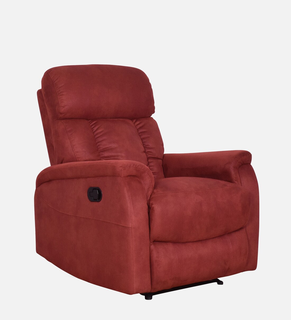 Buy Vintter Fabric 1 Seater Manual Recliner in Wine Red Colour by ...