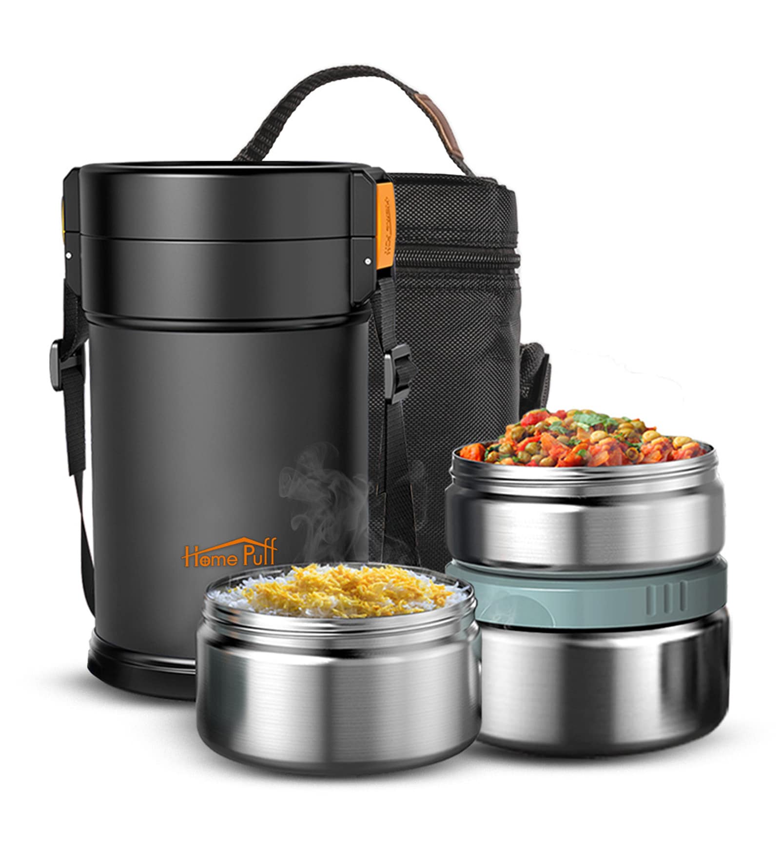 Buy Heatpro Grey Stainless Steel Lunch Box by Homepuff at 48% OFF by ...