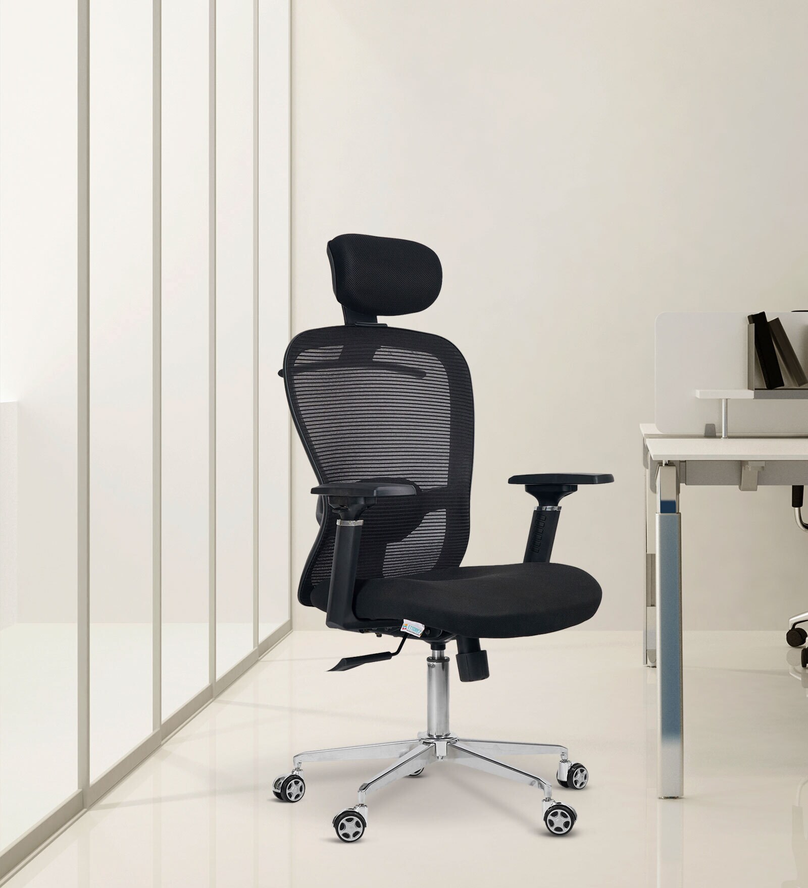Buy Hector Breatheable Mesh Ergonomic Chair In Black Colour at 30% OFF ...