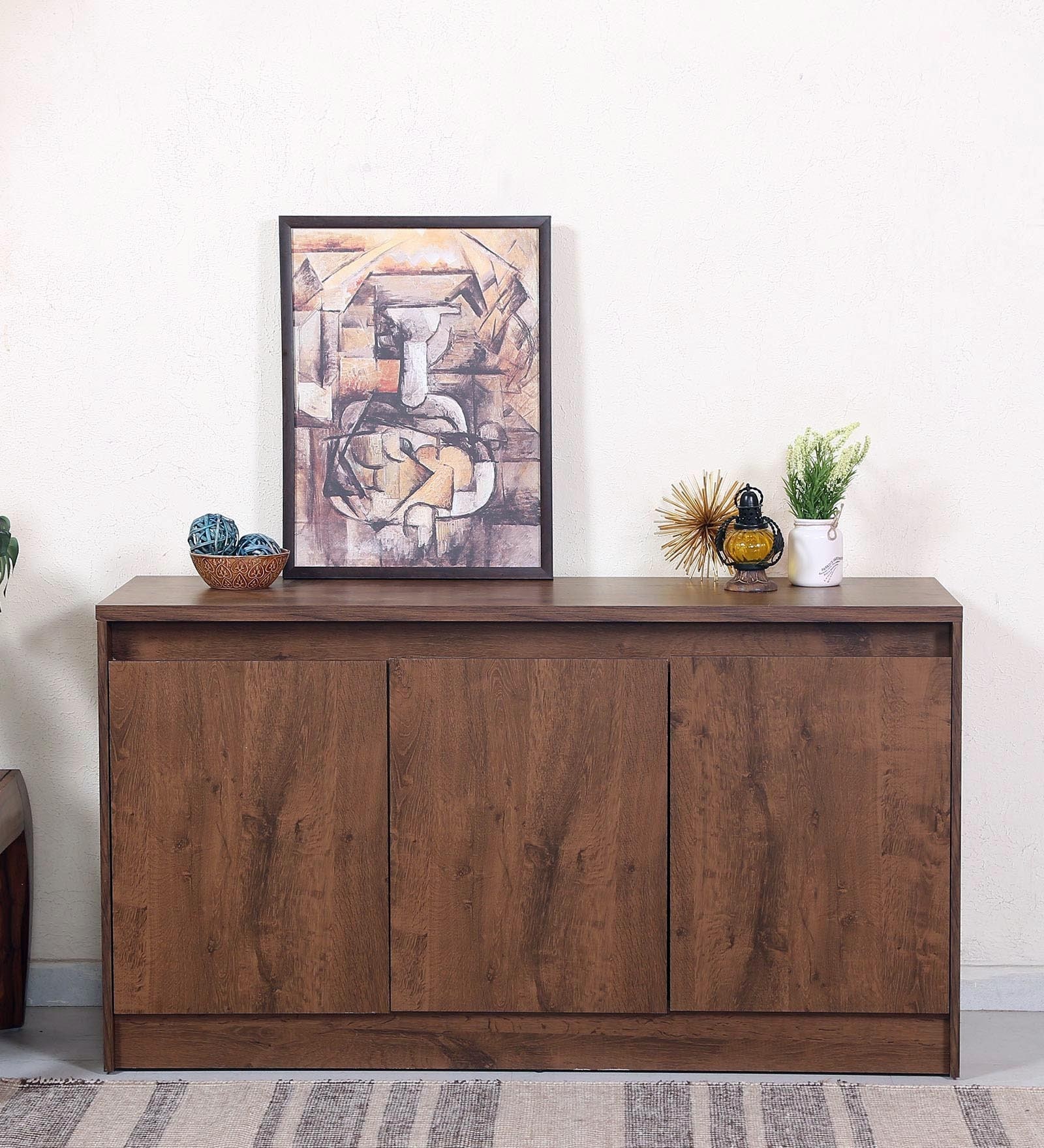 Buy Helena Buffet Cum Cabinet In Rustic Brown Finish at 2% OFF by ...