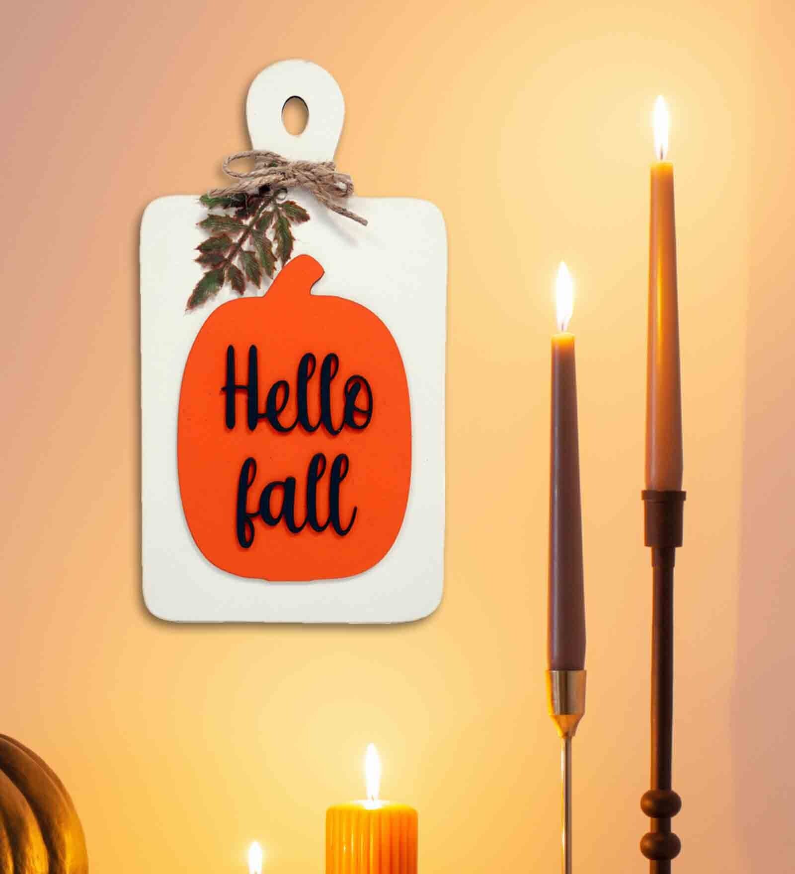 Buy Hello Fall Multicolor Wooden Wall Art at 65% OFF by Chalk My Theme ...