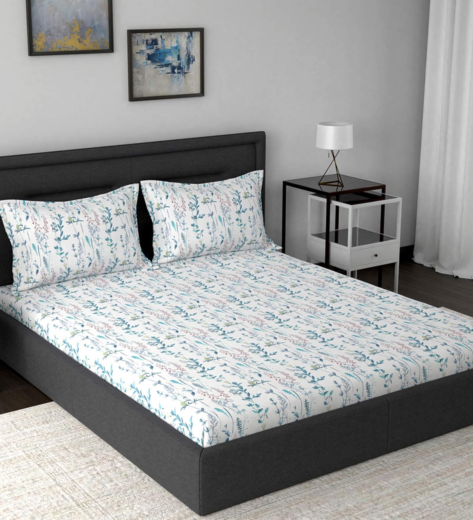 Buy Hermosa Bethany Blue 6PC Bed Bath Set By Maspar by Maspar | Pepperfry