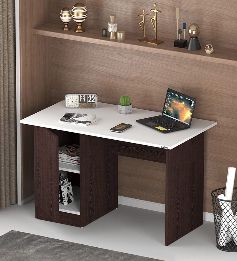 Buy Henrik Writing Table in Wenge & White Finish by Anikaa Online ...