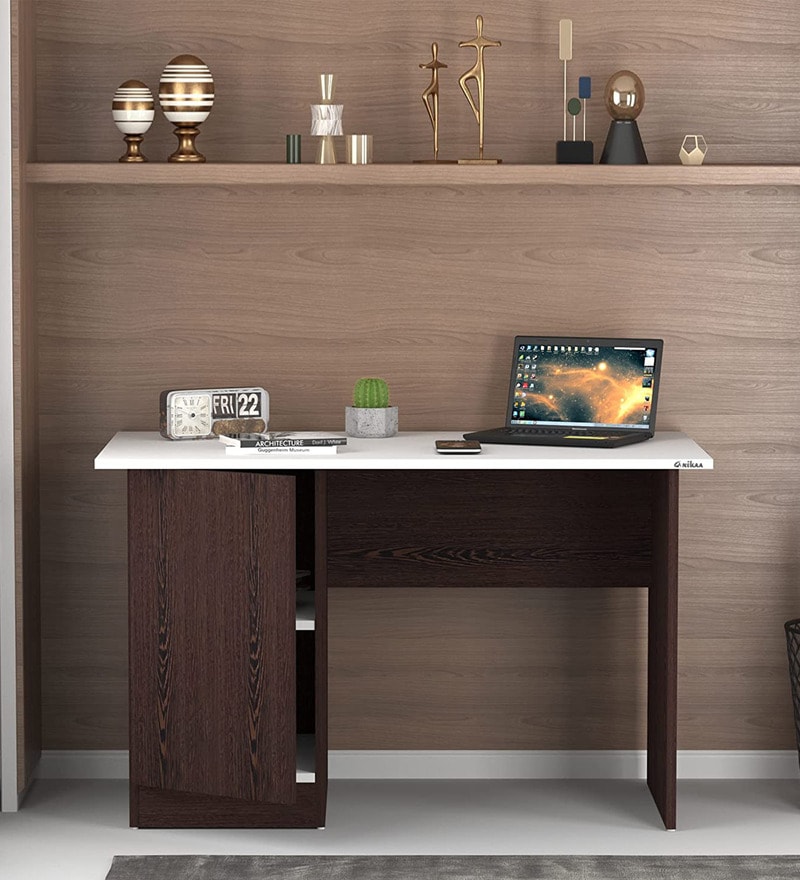 Buy Henrik Writing Table in Wenge & White Finish by Anikaa Online ...