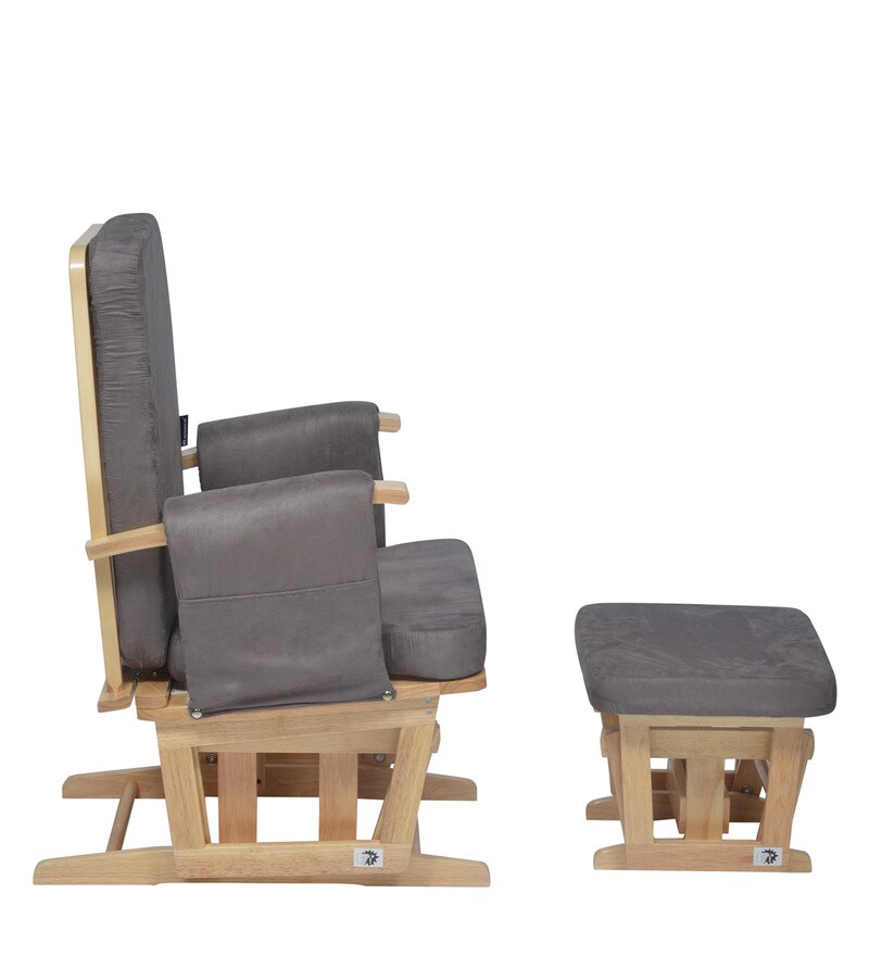 Buy Henson Glider Chair With Stool in Grey Colour by Nilkamal Online ...
