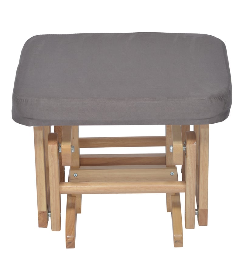 Buy Henson Glider Chair With Stool in Grey Colour by Nilkamal Online ...