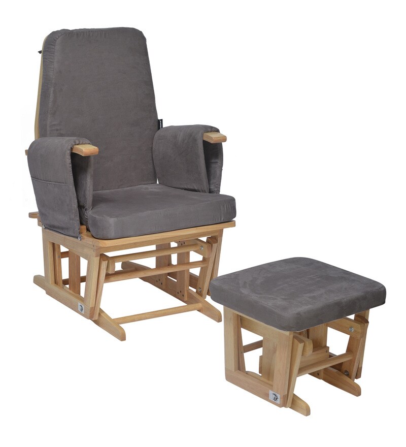 Buy Henson Glider Chair With Stool in Grey Colour by Nilkamal Online ...