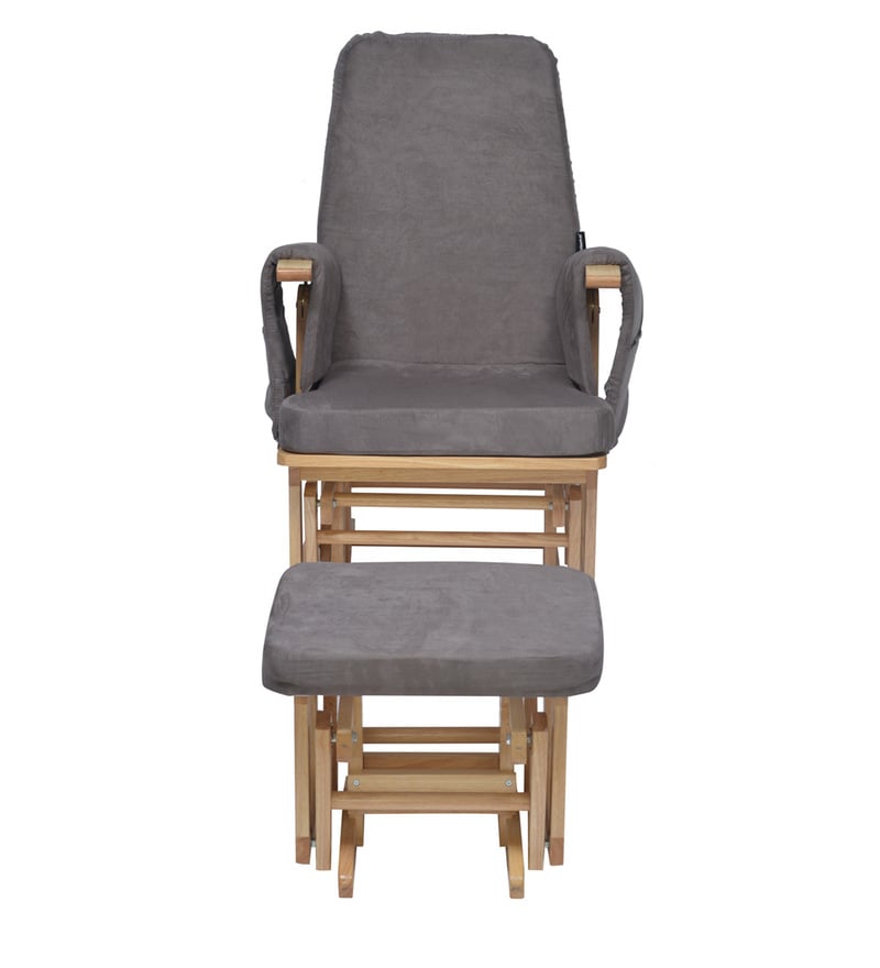 Buy Henson Glider Chair With Stool in Grey Colour by Nilkamal Online ...