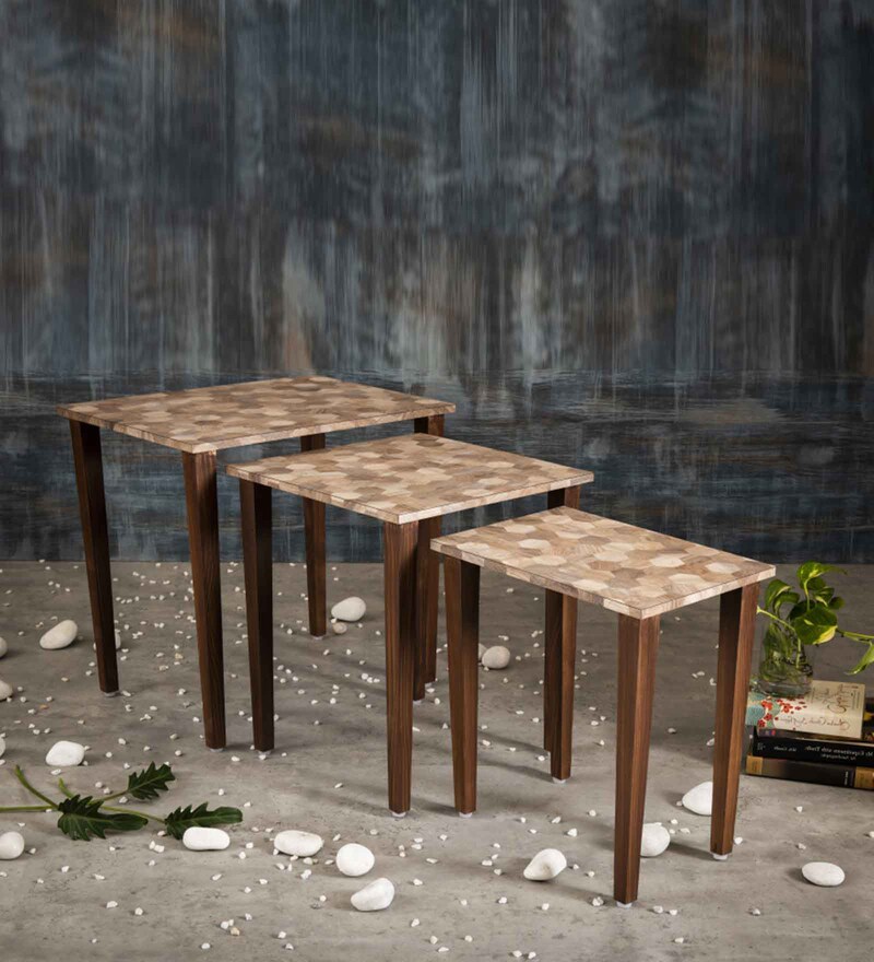 Buy Hexpatches Nest Of Tables (Set Of 3) By A Tiny Mistake Online - Contemporary Nest of Tables ...