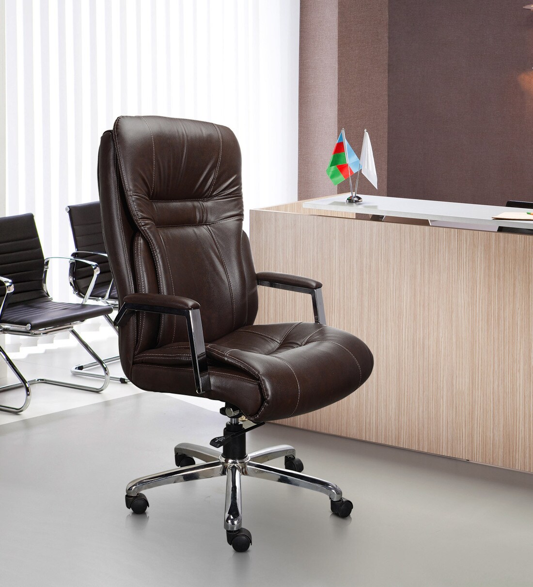 Buy Director Executive Chair in Dark Brown Colour By Emperor Online ...