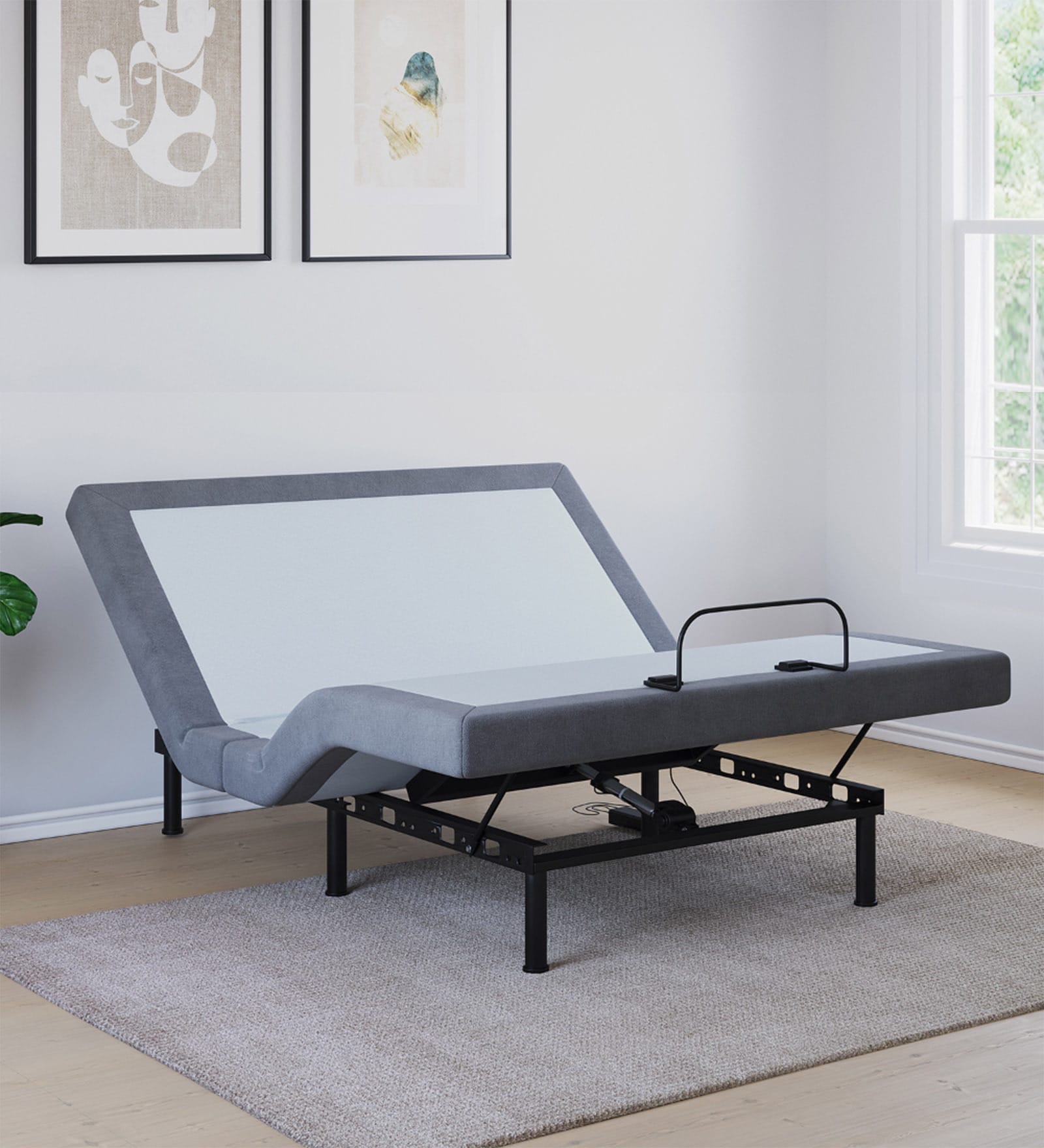 Buy Hi-Tech Metal King Size Bed in White & Grey Finish at 58% OFF by ...