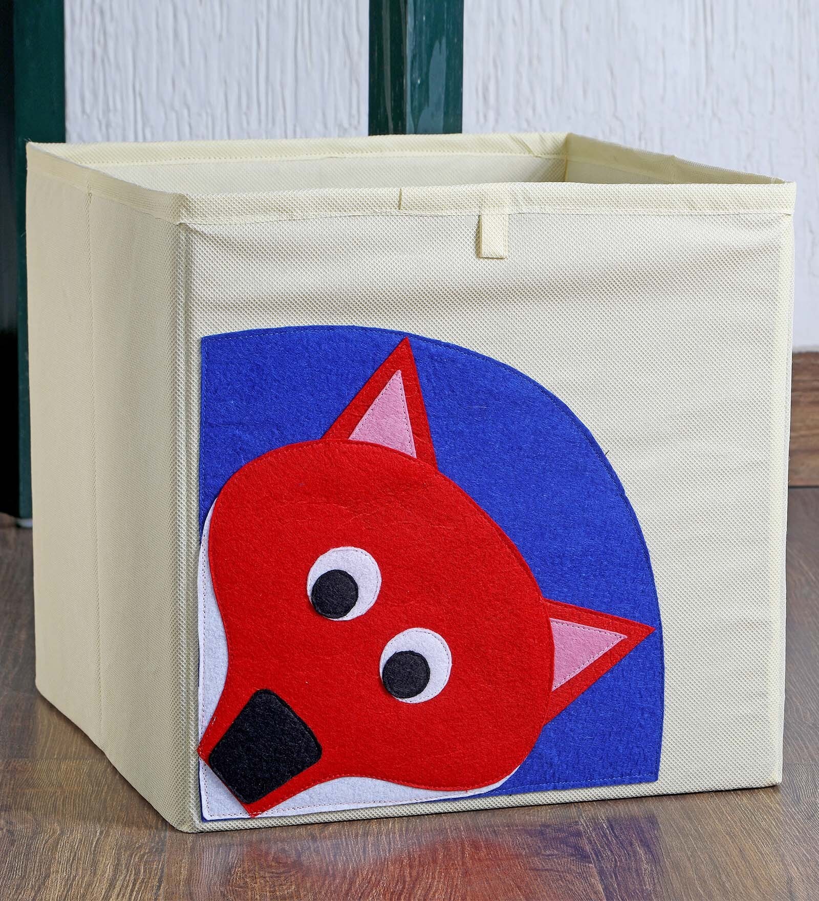 Buy Hidden Fox Fabric Kids Storage Basket in Multi Colour at 50% OFF by ...