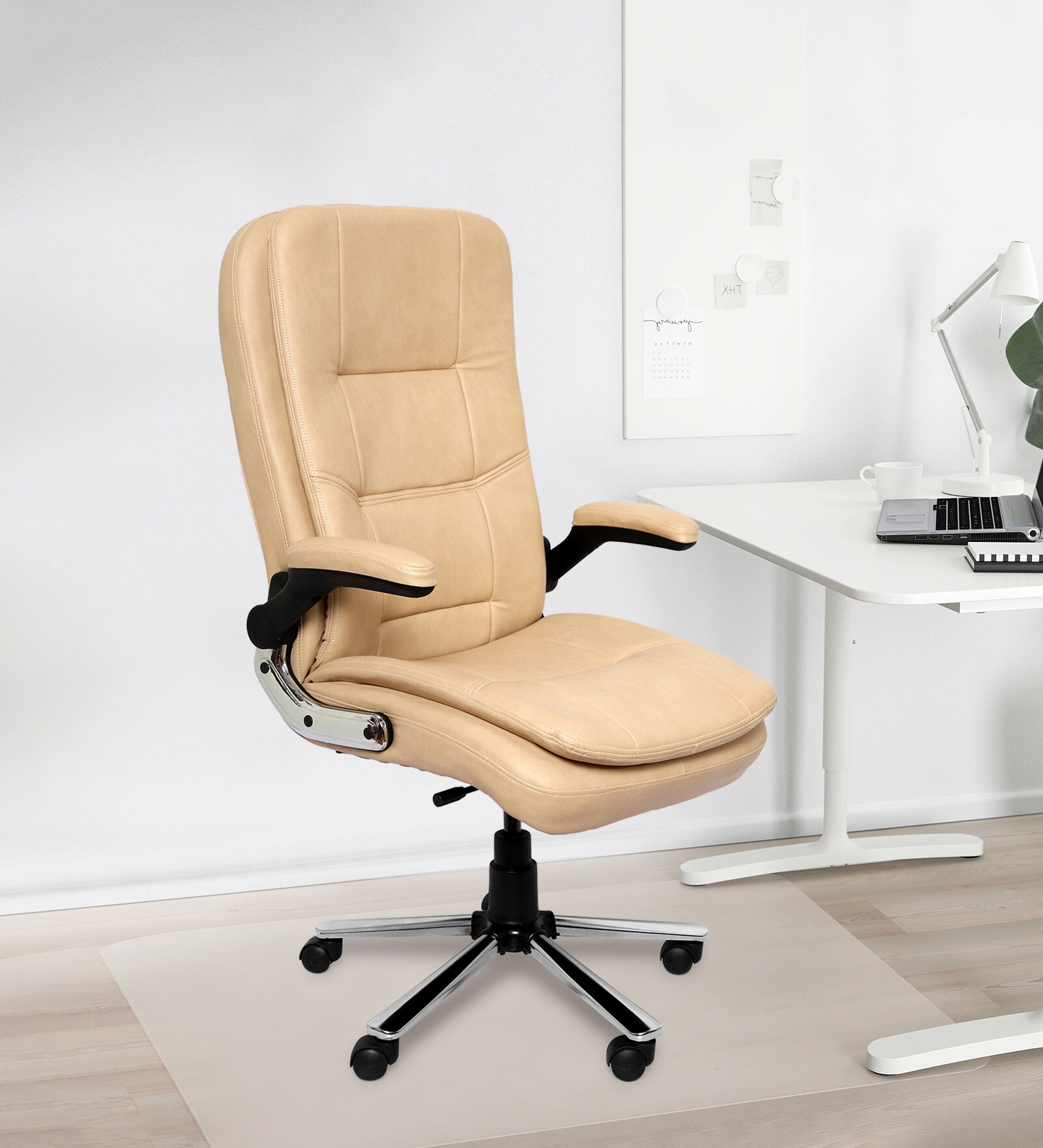 Buy Aragorn High Back Executive Chair in Cream Colour By Sms Furniture ...