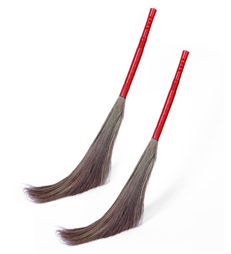 HIC Multicolour Floor Grass Broom Set Of 2 At Rs.99/- Only. [MRP - Rs ...