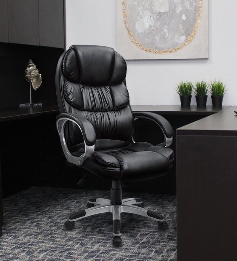 Buy Aspen High Back Executive Chair in Black Colour By Sms Furniture ...