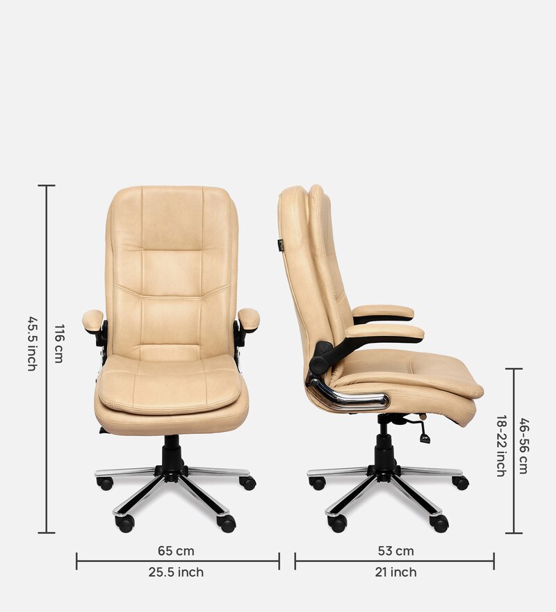 Buy Aragorn High Back Executive Chair in Cream Colour By Sms Furniture ...