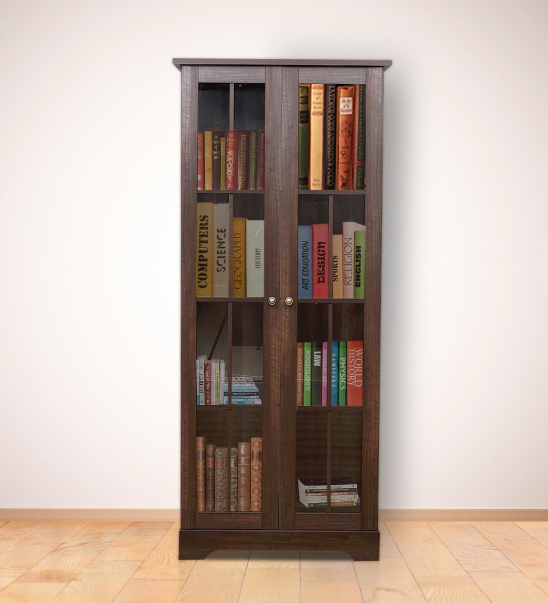 Buy Holly Book Case in Walnut Finish Online - Book Cases - Book Cases ...