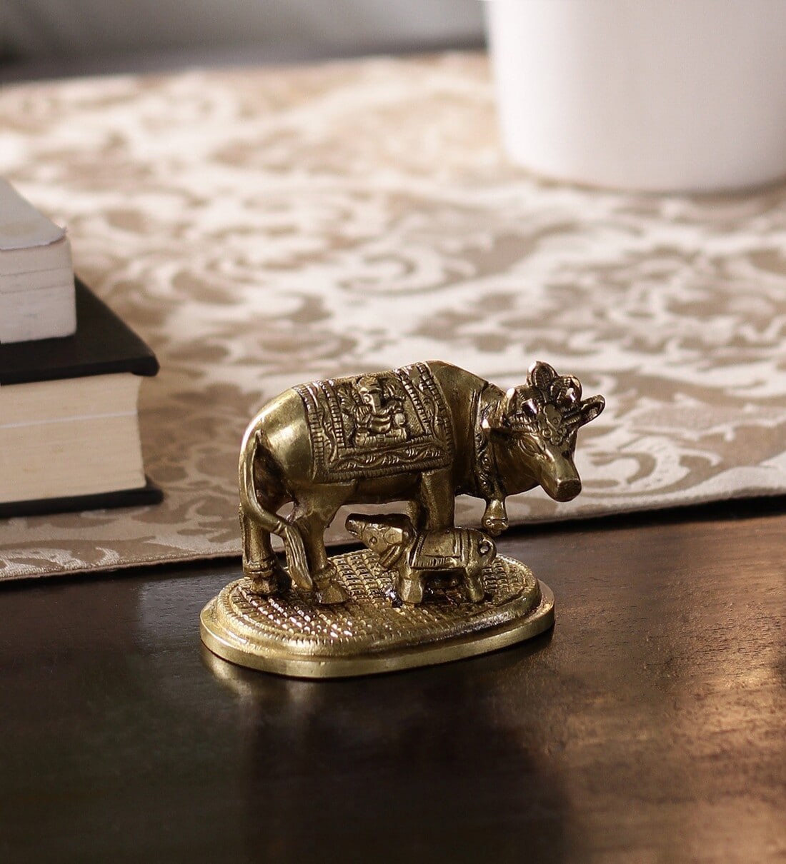Buy Holy Cow Gold Brass Idol at 32% OFF by eCraftIndia | Pepperfry