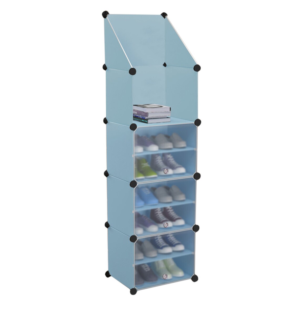 Buy Homa Collapsible Shoe Rack in Blue Colour by DIY Furniture Online ...