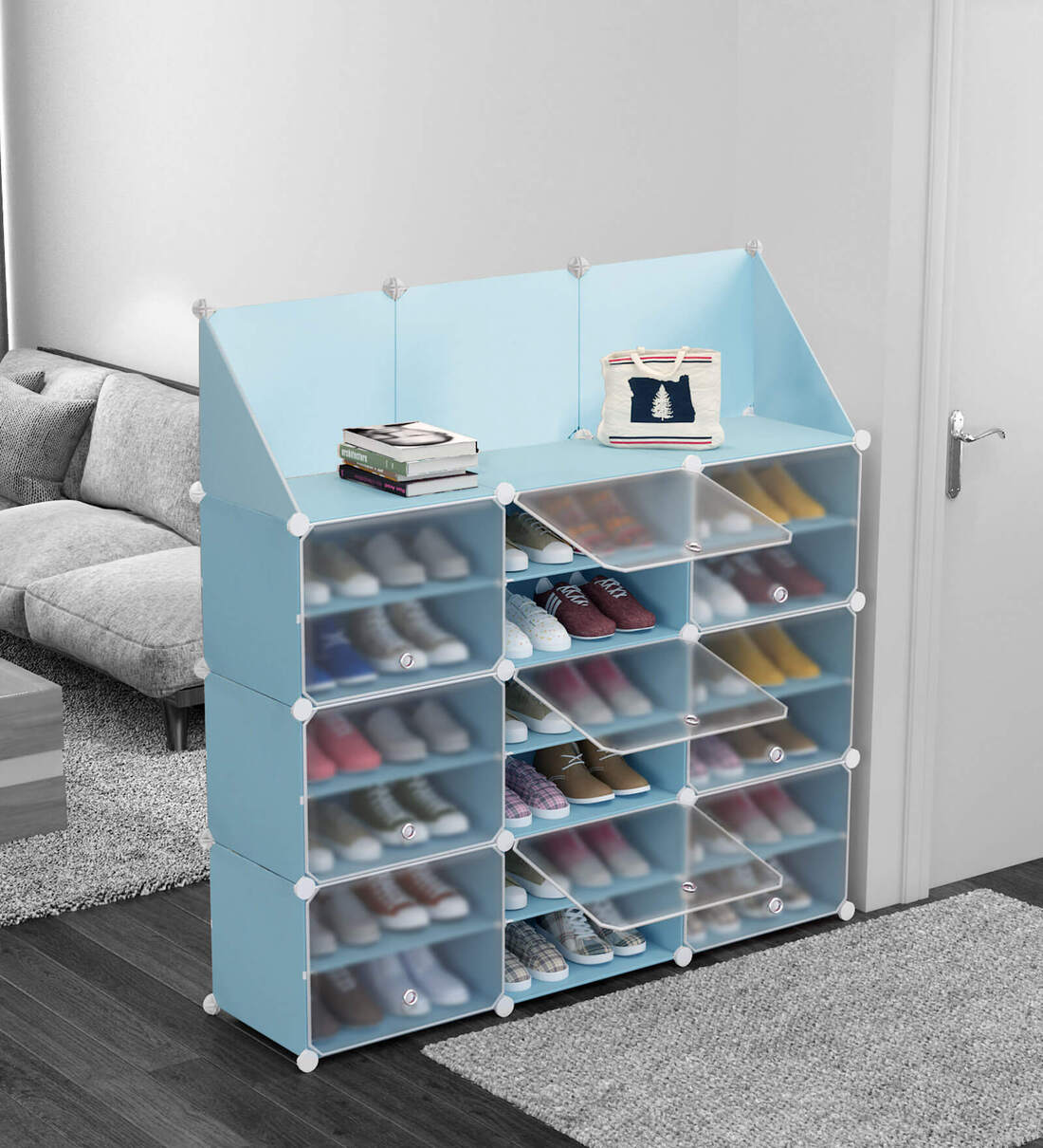 Buy Homa Collapsible Shoe Rack in Blue Colour at 39% OFF by DIY ...