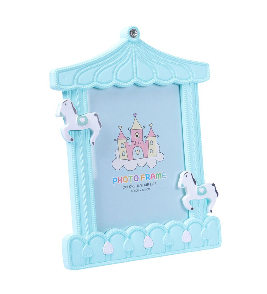 Buy Horse Carousel Blue Colour Plastic Kids Photo Frame by A Vintage ...