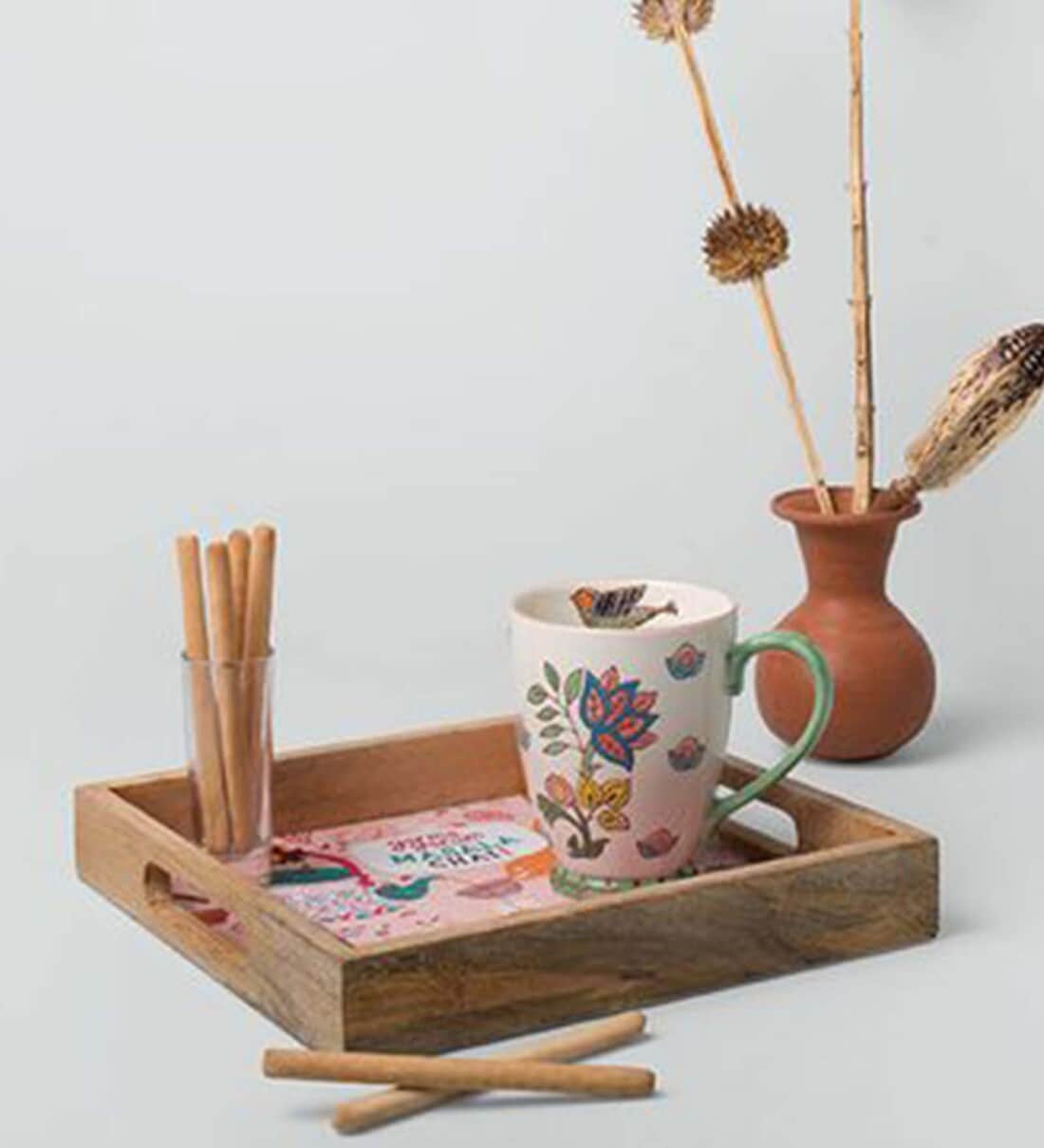 Buy How To Masala Chai Pink & Brown 0 Serving Tray at 13% OFF by ...