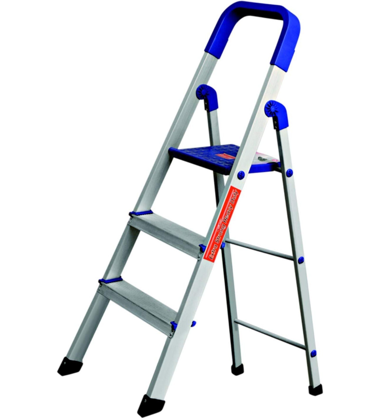 Buy Home-Pro 3 Step Silver Mild-Steel Folding Step Ladder at 56% OFF by ...