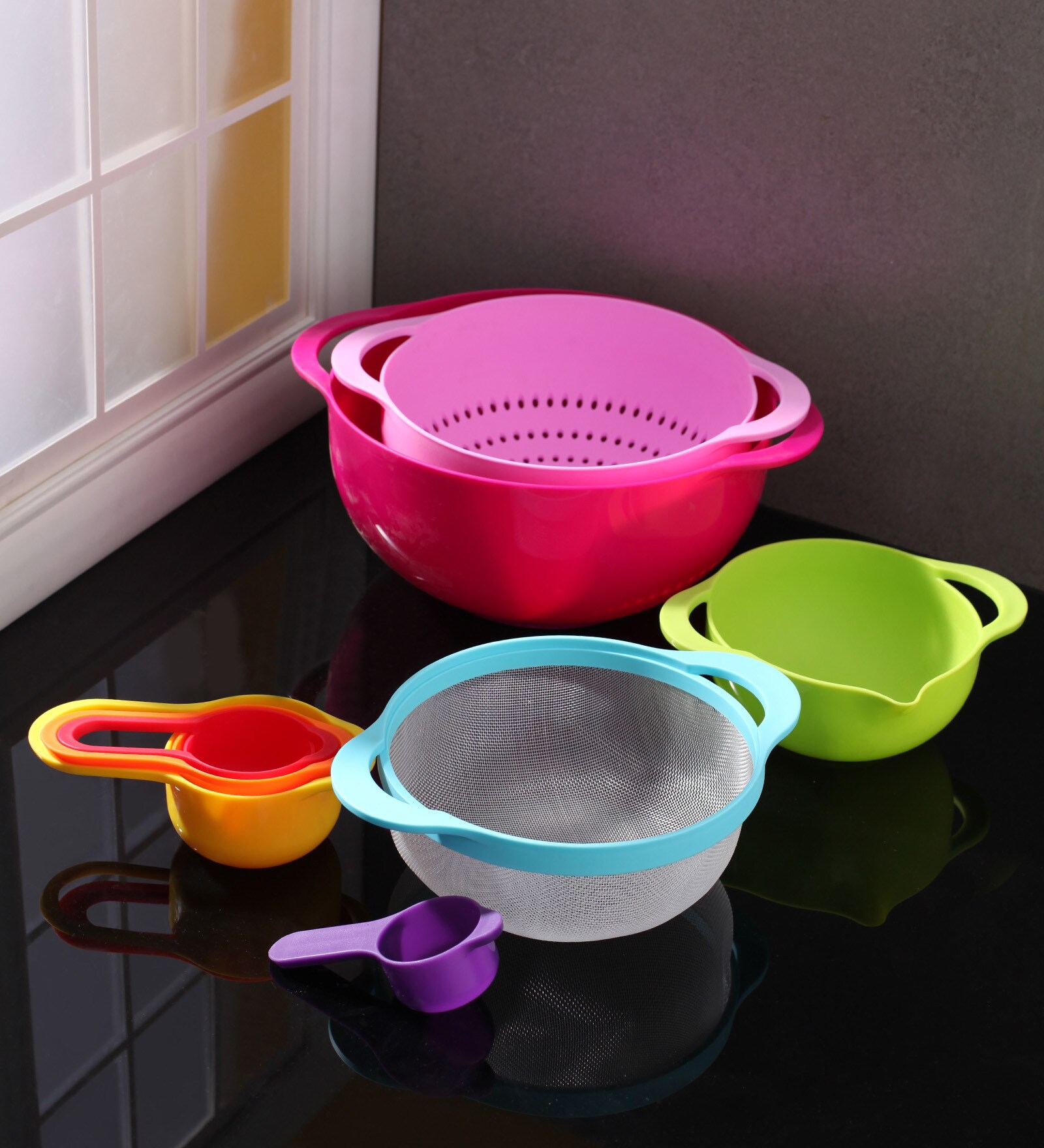 Buy HomeStop Ivy Multicolor Propylene 7-piece Measuring Cup Online ...