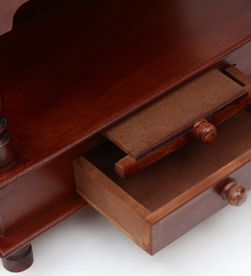 Buy Honeywood Wooden Shelf Style Pooja Mandir Without Door by D'DASS ...