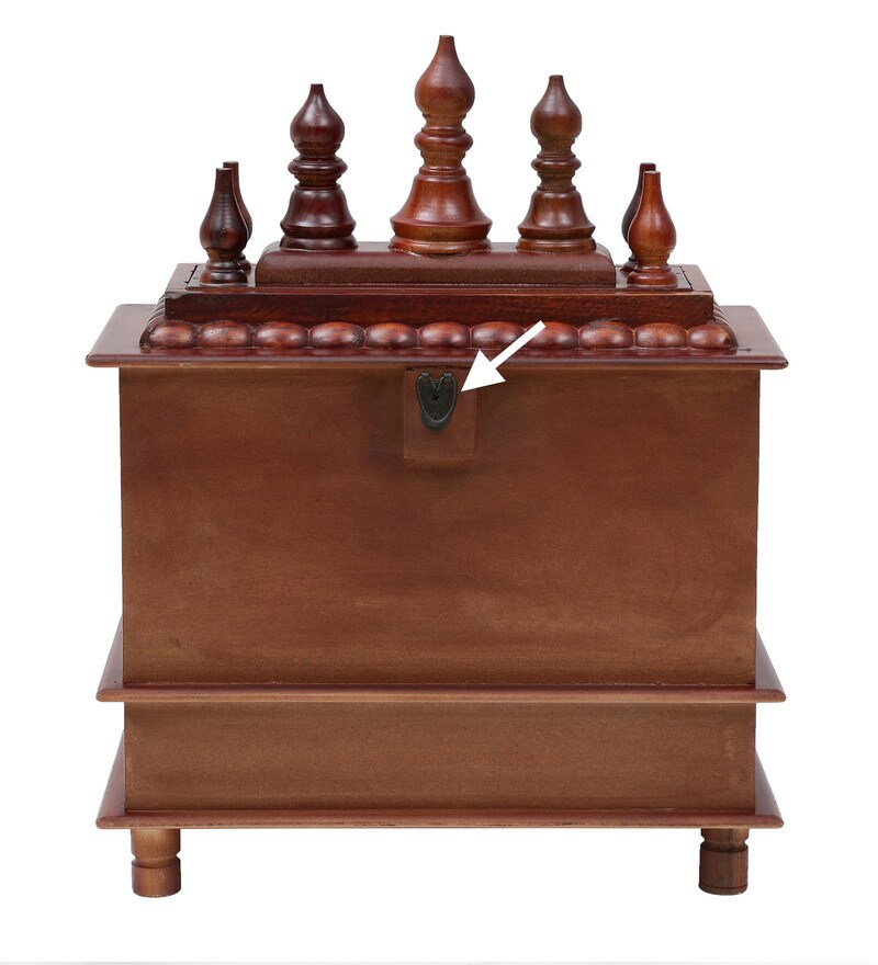 Buy Honeywood Wooden Shelf Style Pooja Mandir Without Door by D'DASS ...