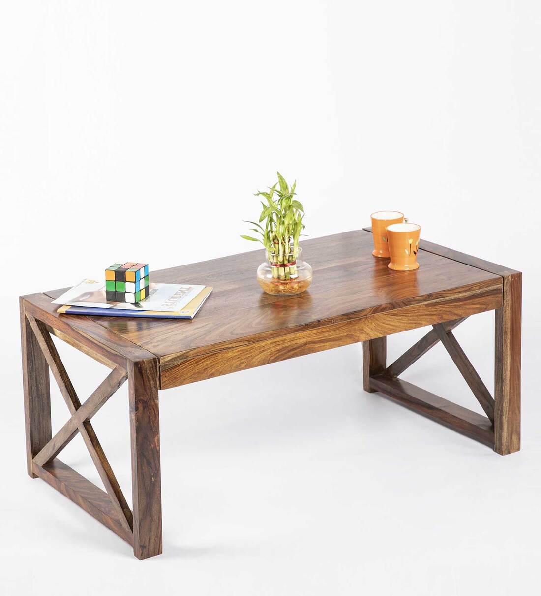 Buy Hudson Coffee Table in Teak Finish by Ikiriya Online - Modern ...