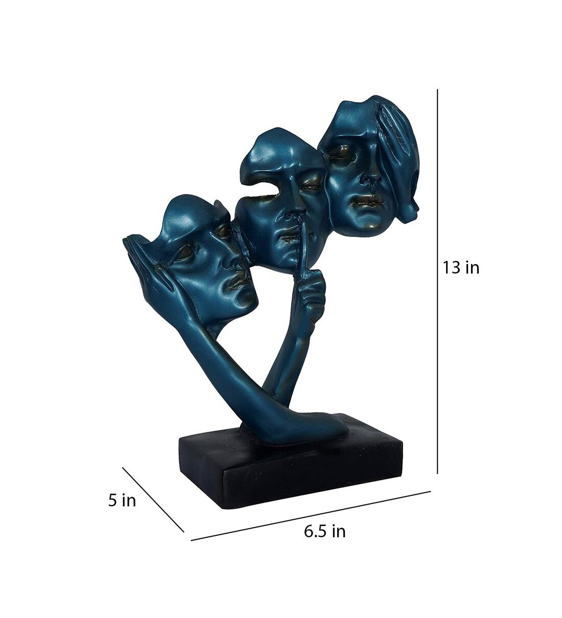 Buy Human Face Polyresin Human Figurine by Kunti Craft Online - Human ...