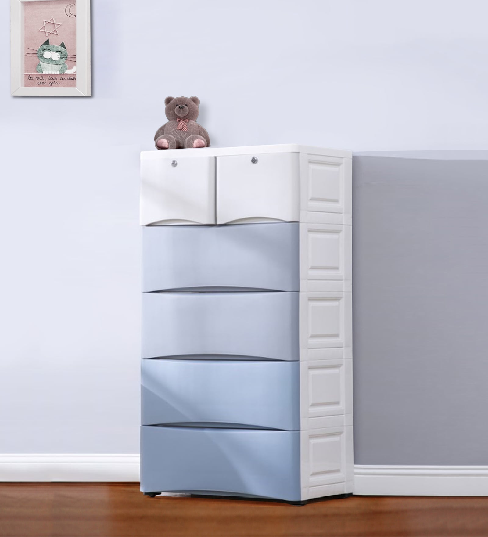 Buy Hues of Blue 6 Drawer Chest in White at 4% OFF by The Tickle Toe ...