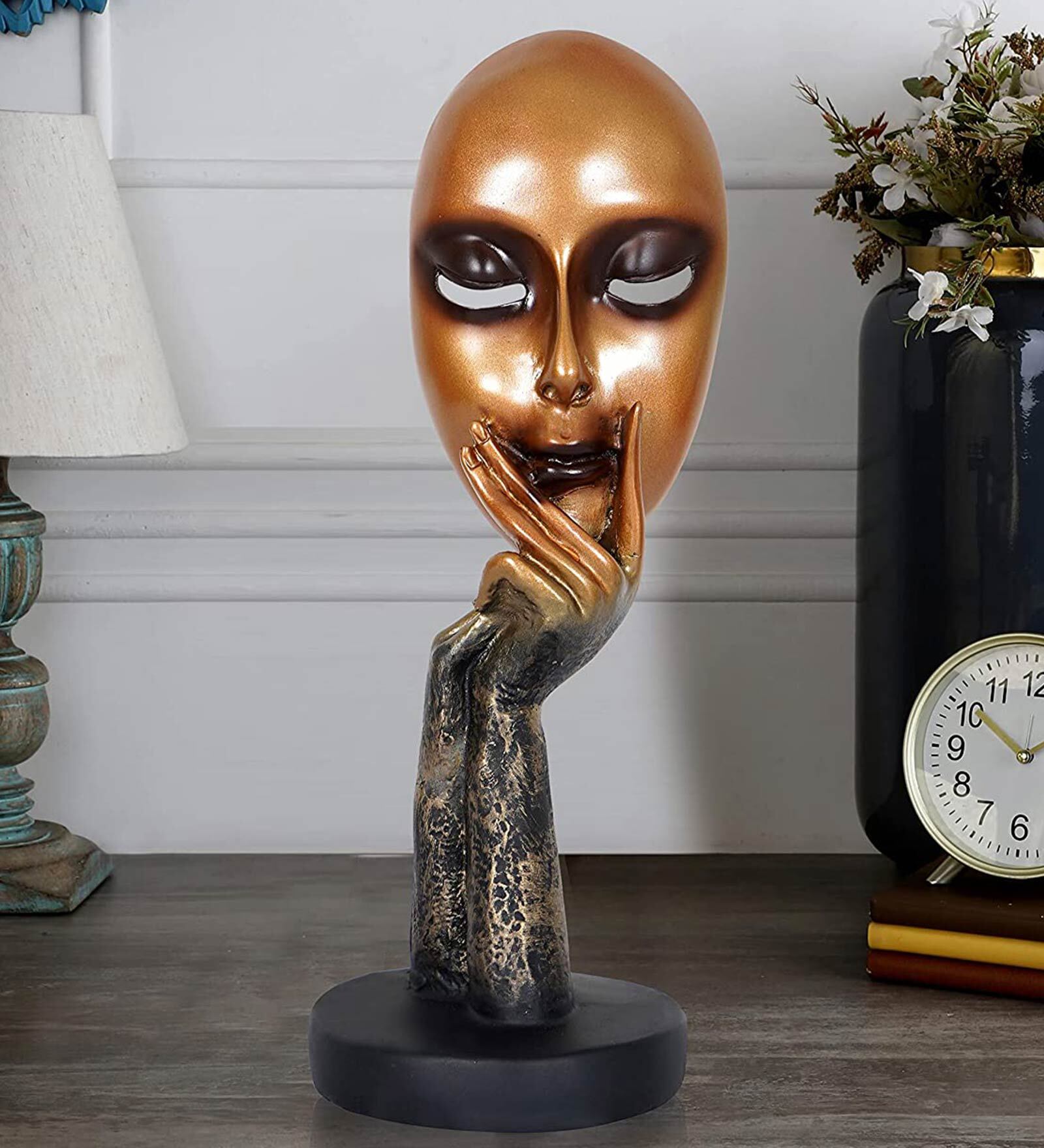 Buy Copper Face Polyresin Showpiece at 33% OFF by Kunti Craft | Pepperfry