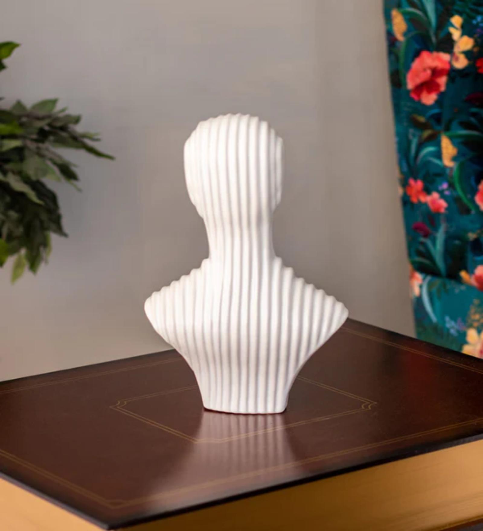 Buy Human Ornament White Ceramic Showpiece at 25% OFF by The Decor Kart ...