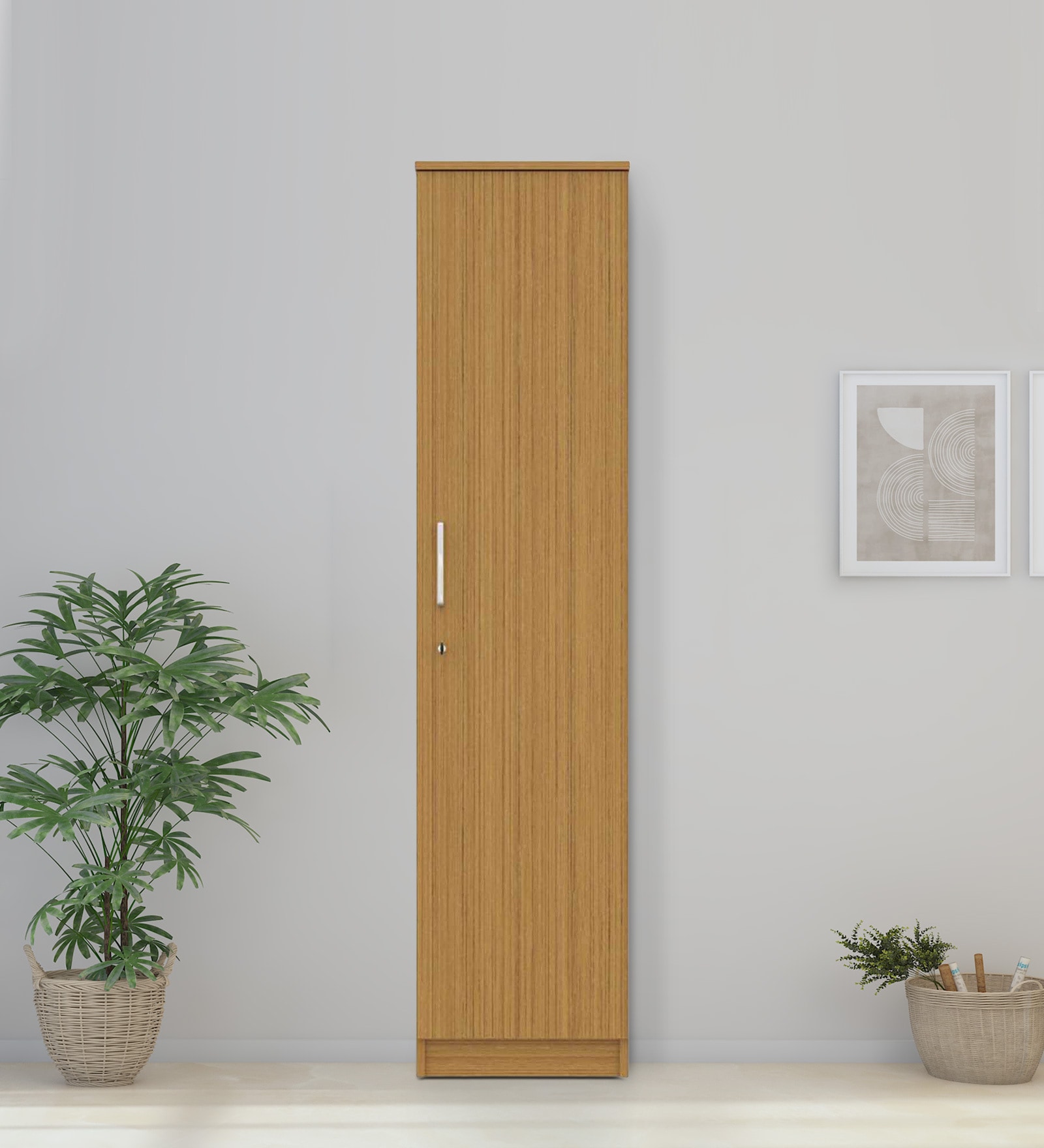 Buy Hunor 1 Door Wardrobe In Urban Teak Finish at 35% OFF by Wakefit ...