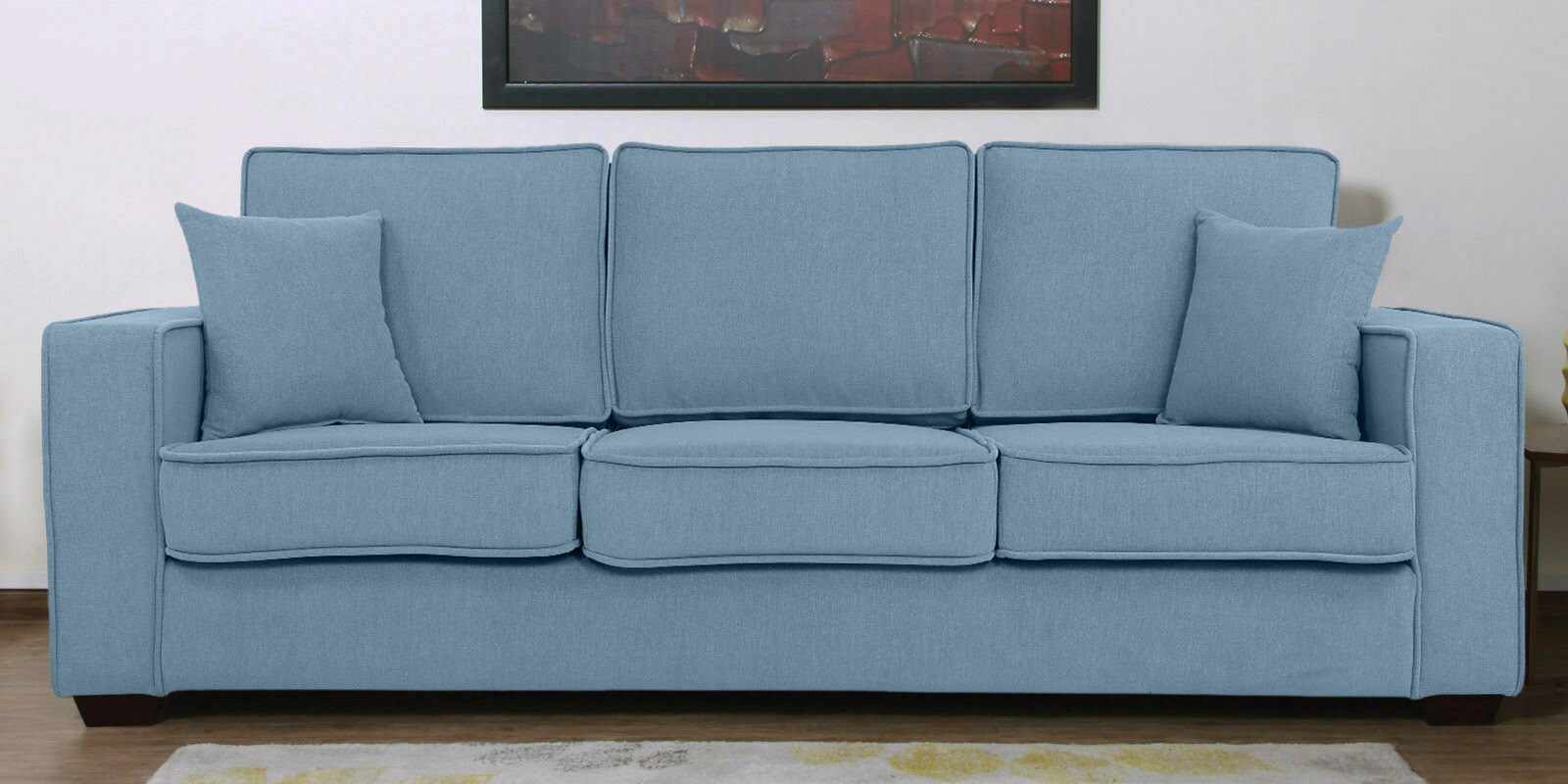 Buy Hugo 3 Seater Sofa in Ice Blue Colour - CasaCraft at 20% OFF by ...